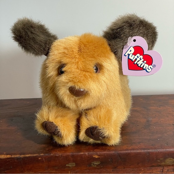 Puffkins | Toys | Vintage Puffkins Brown Dog Stuffed Animal Puppy Fetch ...